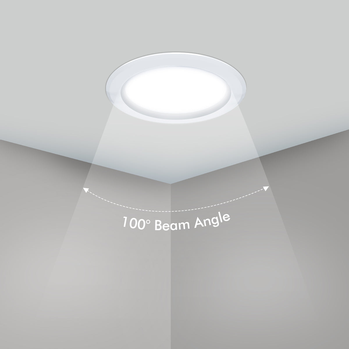 Arlec White 740lm Grid Connect Smart LED Downlight with Flushed Lens-5