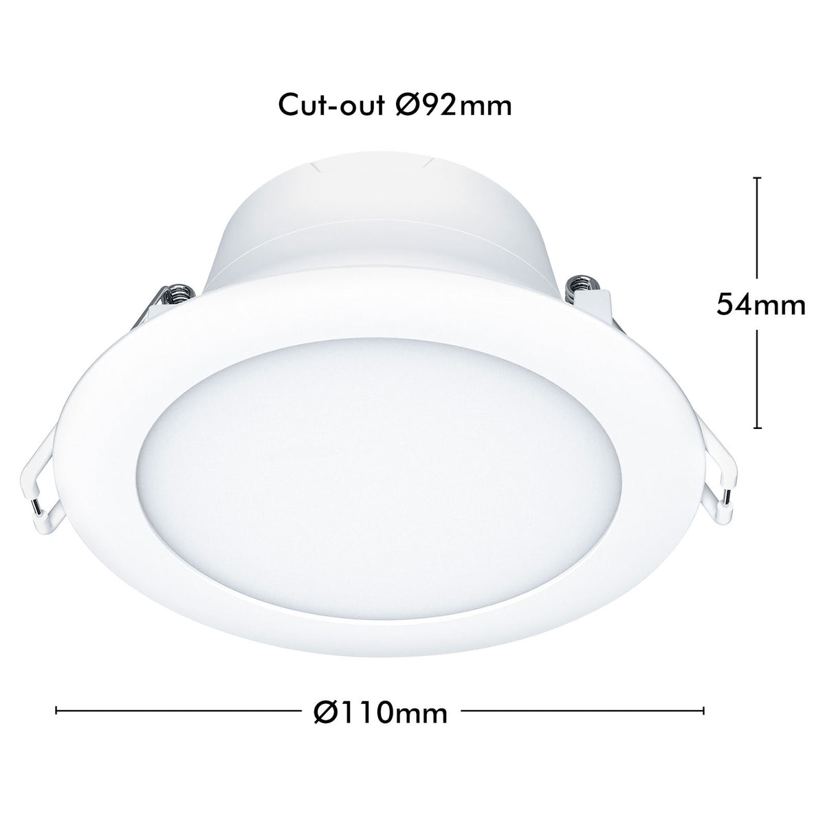 Arlec White 740lm Grid Connect Smart LED Downlight with Flushed Lens