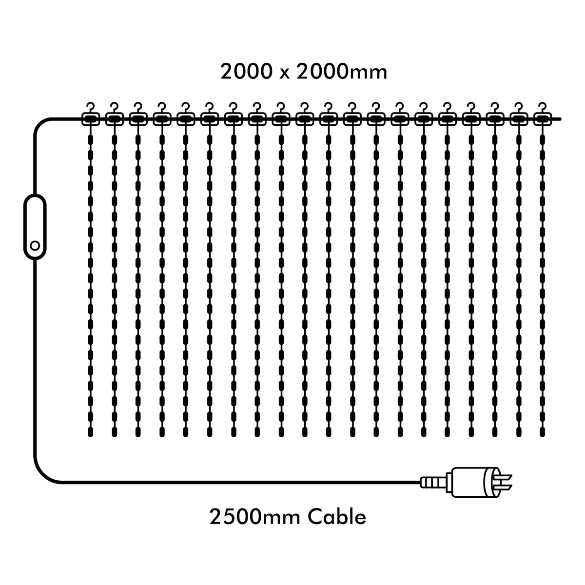 Arlec Grid Connect Smart 2m x 2m Pixel Curtain Light