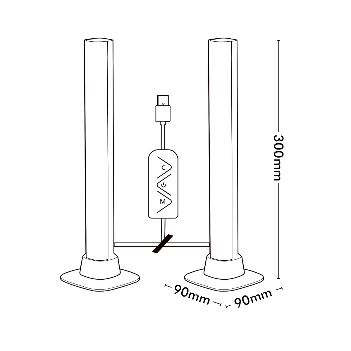 Arlec Grid Connect Smart RGB Desk Lights Twin Pack with Razer Chroma