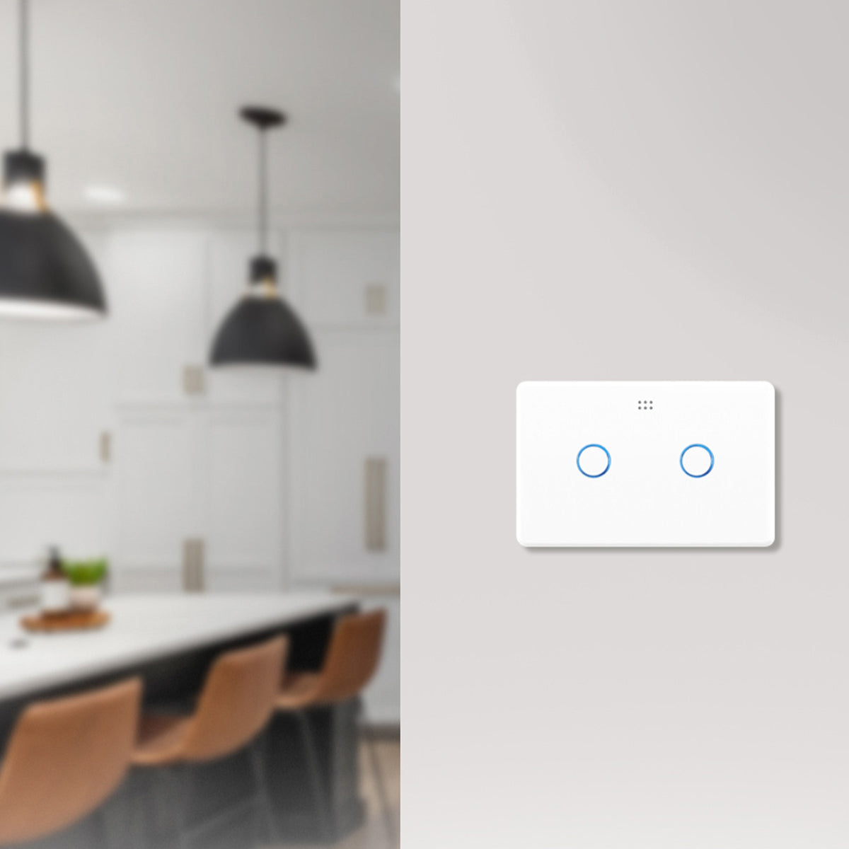 DETA Grid Connect Smart Double Gang 2 Way Touch Light Switch