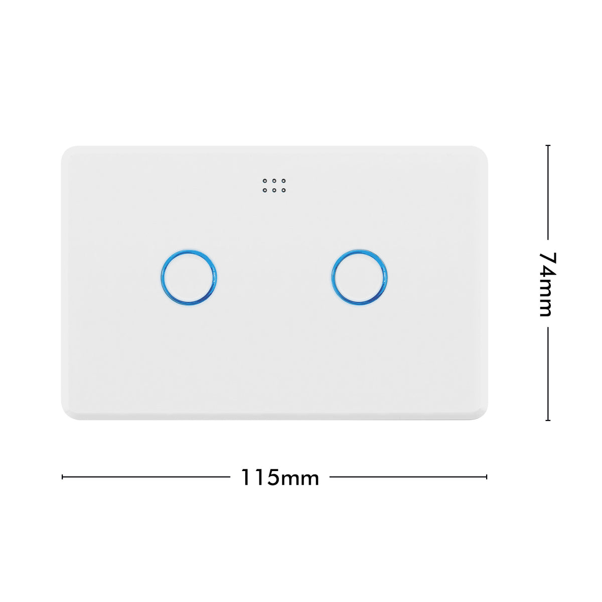 DETA Grid Connect Smart Double Gang 2 Way Touch Light Switch