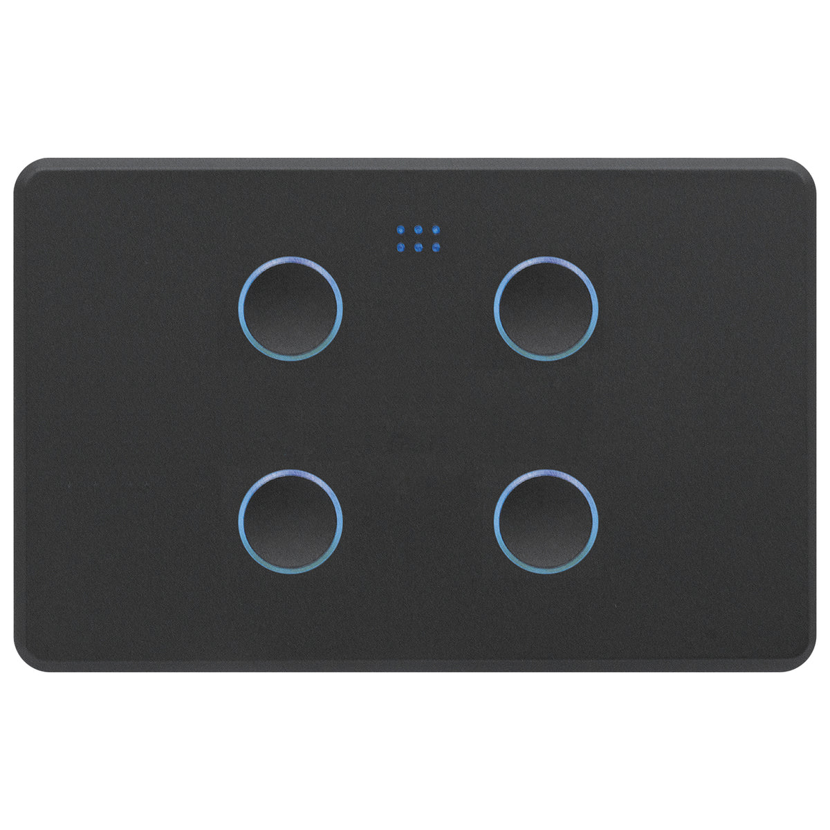DETA Matte Black Grid Connect Smart Quad Gang Touch Light Switch