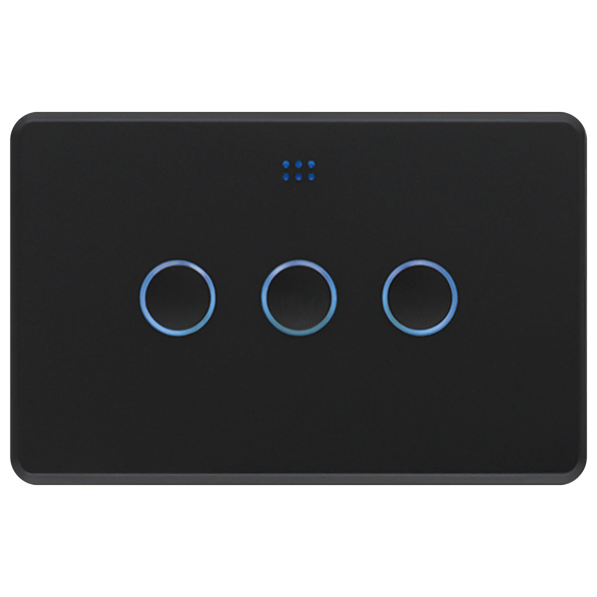 triple light switch black