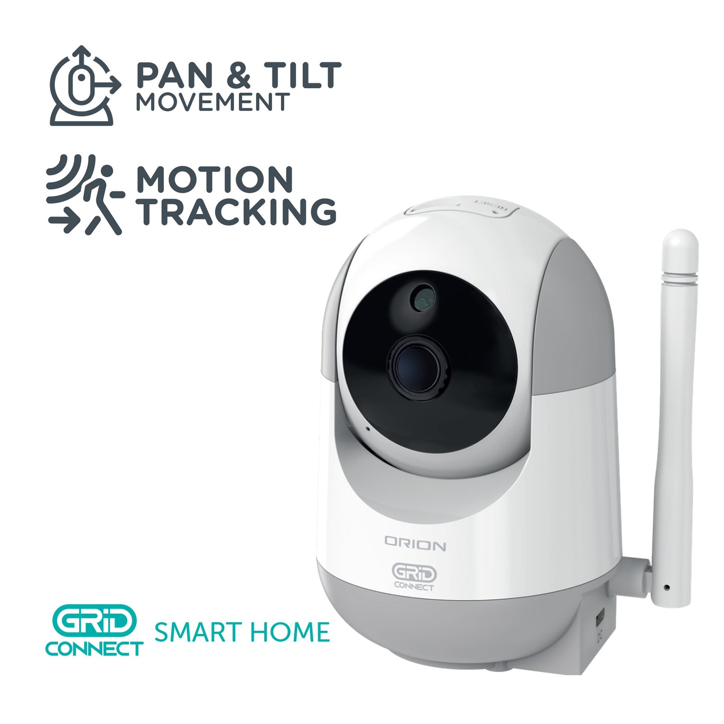 Orion Smart 1080p HD White Pan and Tilt Security Camera – Grid Connect