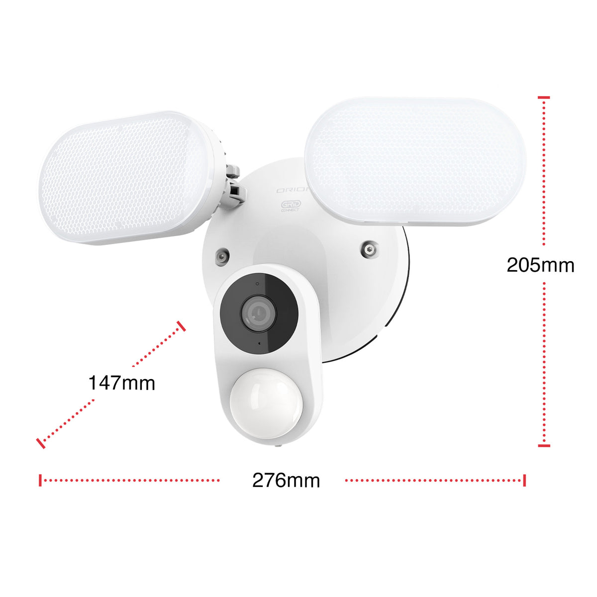 Orion Smart HD 2K Outdoor Security Camera and Twin Floodlight – Grid ...